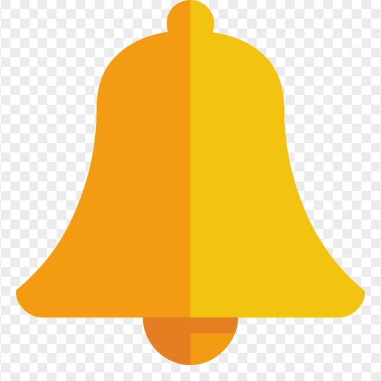 Yellow Gold Flat Youtube Bell Notification Icon | Citypng