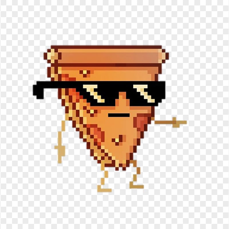 Cool Pixel Art Pizza HD Transparent Background | Citypng