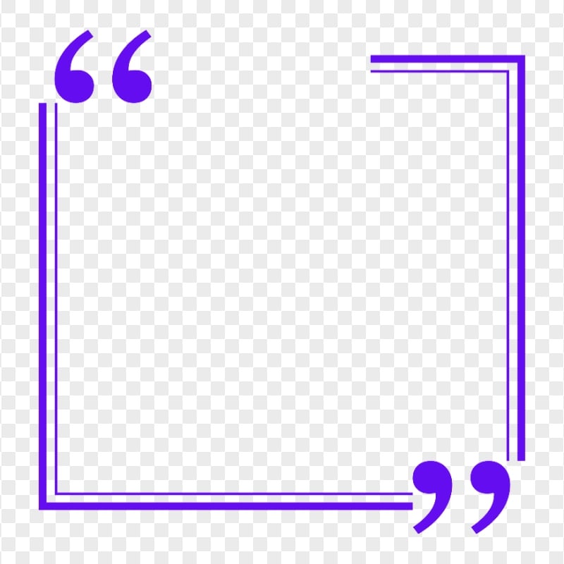 FREE Quote Square Vector Purple Frame PNG | Citypng