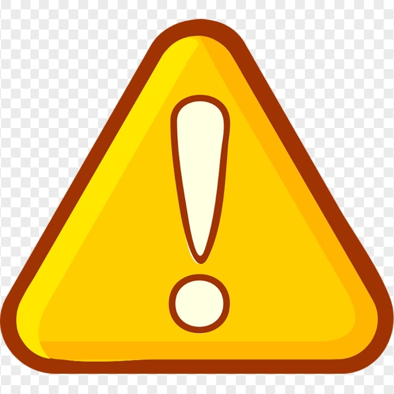 Alert Caution Warning Cartoon Triangle Icon | Citypng