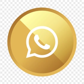 HD Round Golden Gold Whatsapp Icon PNG | Citypng