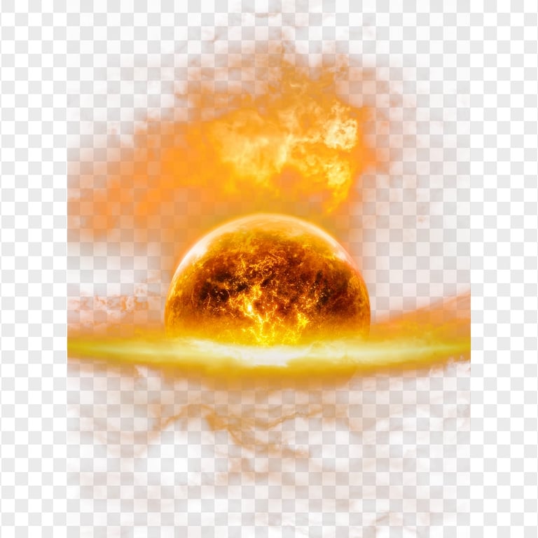 HD Earth Planet On Fire PNG | Citypng