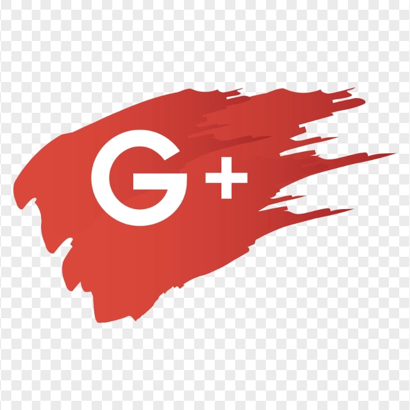 Red Brush Stroke Google G Plus Icon | Citypng