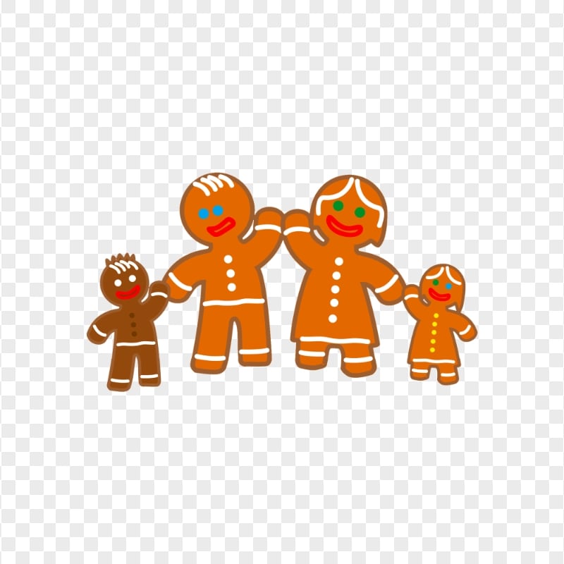Gingerbread Family Clipart Cartoon PNG | Citypng