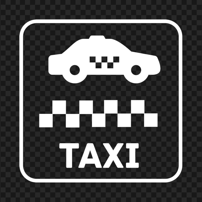 White Sign Logo Taxi Zone Icon | Citypng