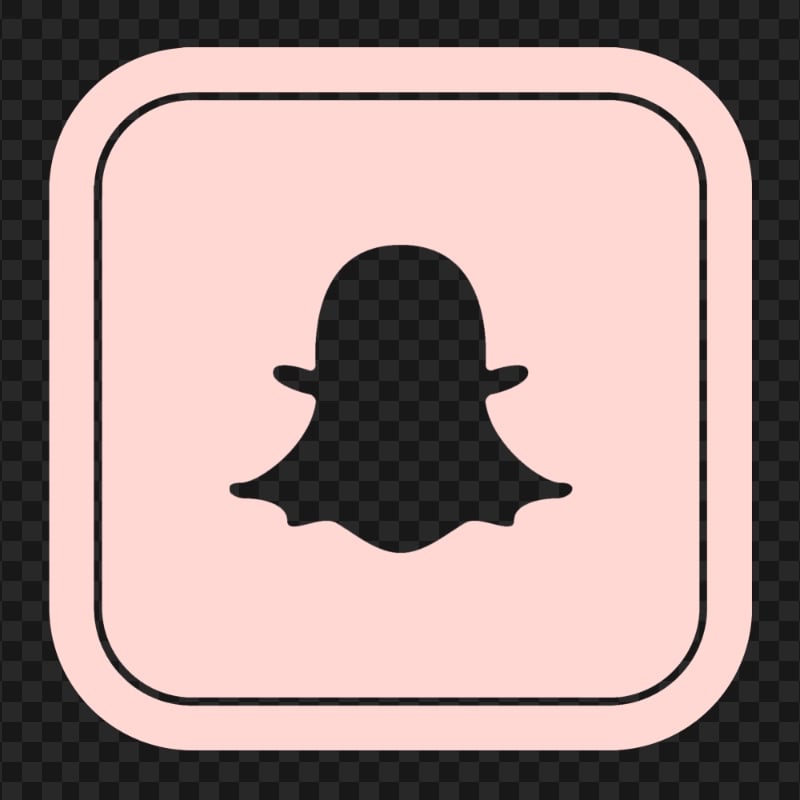 HD Snapchat Square Pink Outline App Logo Icon PNG Image | Citypng