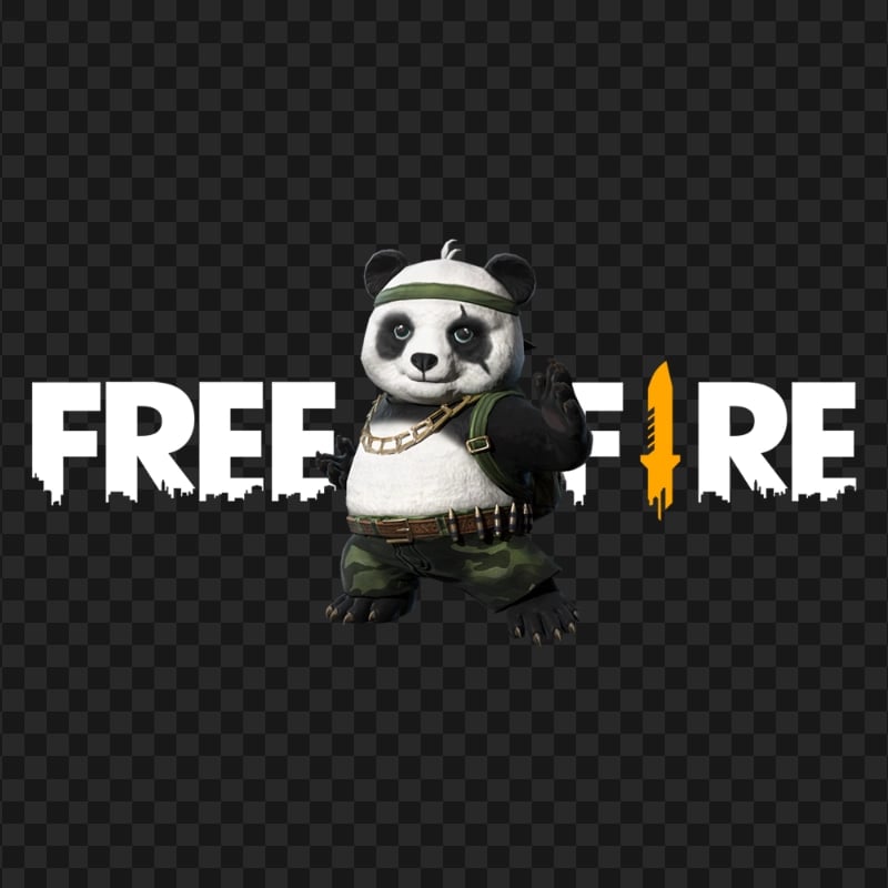 Detective Panda Pet Character With Free Fire Logo | Citypng