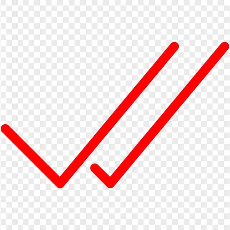 HD Red Double Tick Check Mark Icon PNG | Citypng