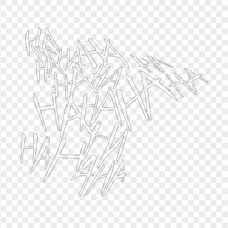 Haha Text Joker Laugh Outline Black Border | Citypng