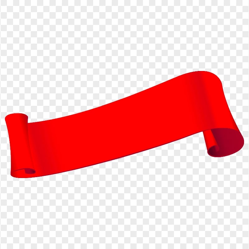HD Curved Red Banner Ribbon Scroll Transparent PNG | Citypng