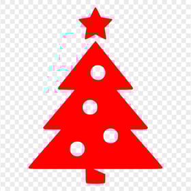 HD Red Outline Christmas Tree Icon PNG | Citypng