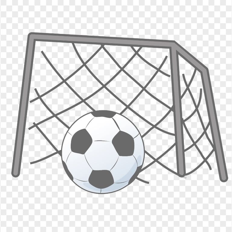 Clipart Cartoon Football Soccer Goal With Ball | Citypng