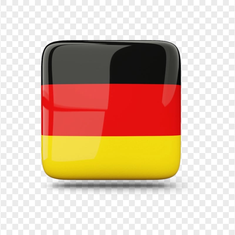 Download HD Glossy Square Germany Flag PNG | Citypng