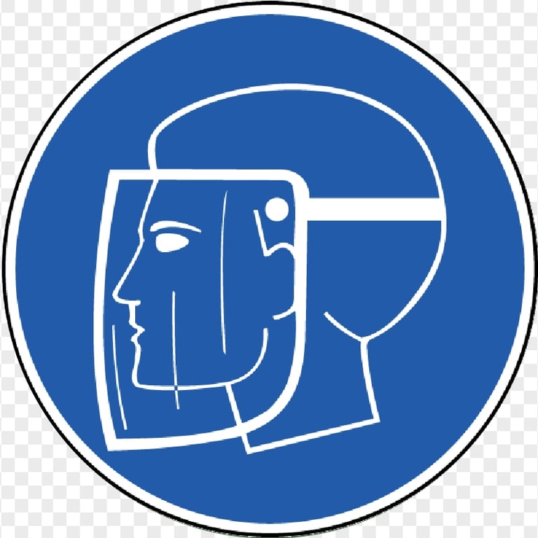 Blue Sign Protection Full Face Shield Safety | Citypng
