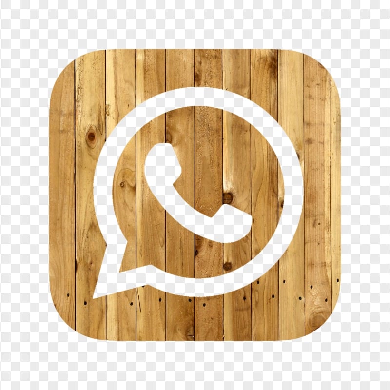 HD Wooden Wood Whatsapp Wa Square Logo Icon PNG | Citypng