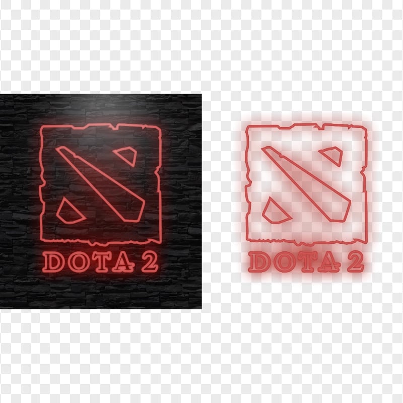 HD Red Neon Dota 2 Logo PNG | Citypng