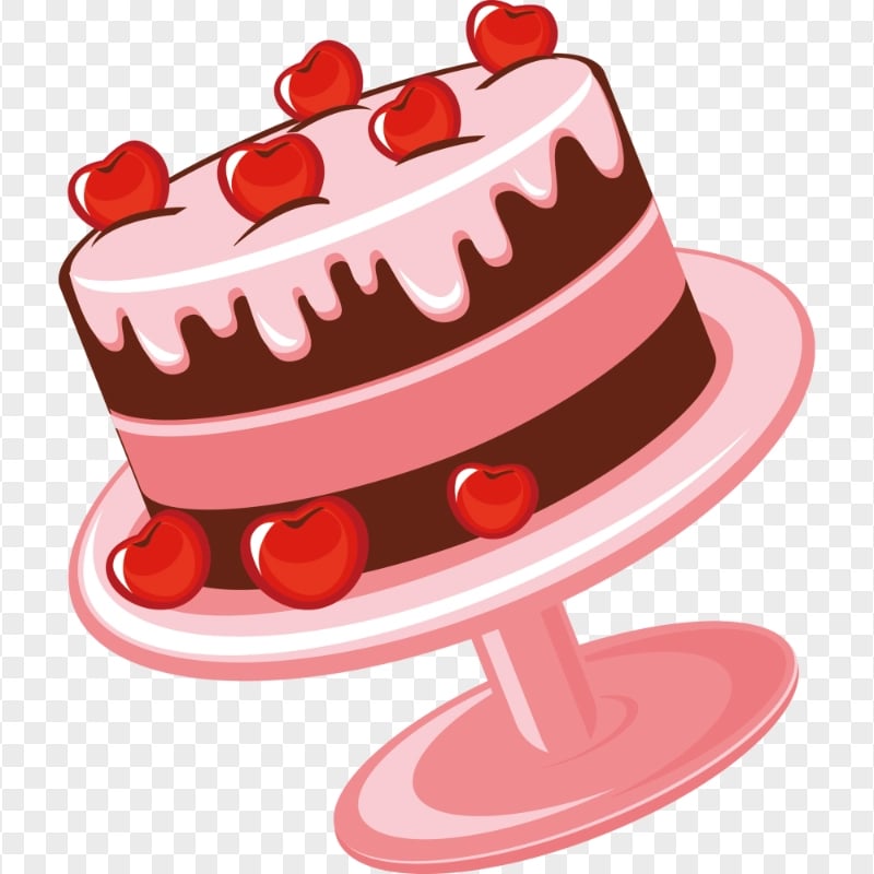 Cartoon Pink Cake Illustration PNG | Citypng
