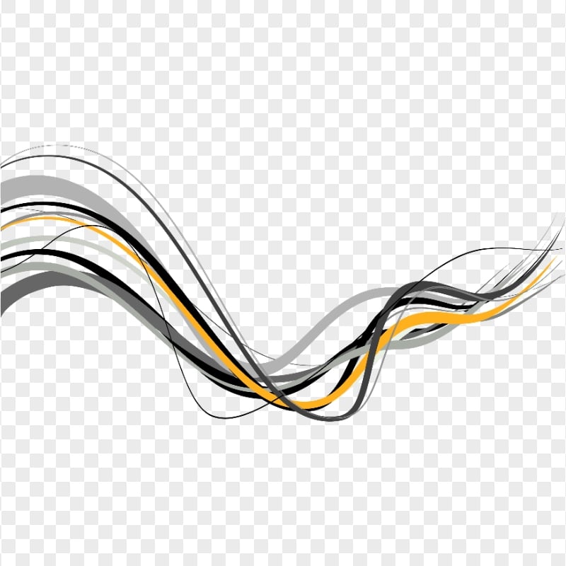 Orange & Black Curved Lines Abstract FREE PNG | Citypng