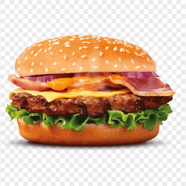Transparent Background With Burgers