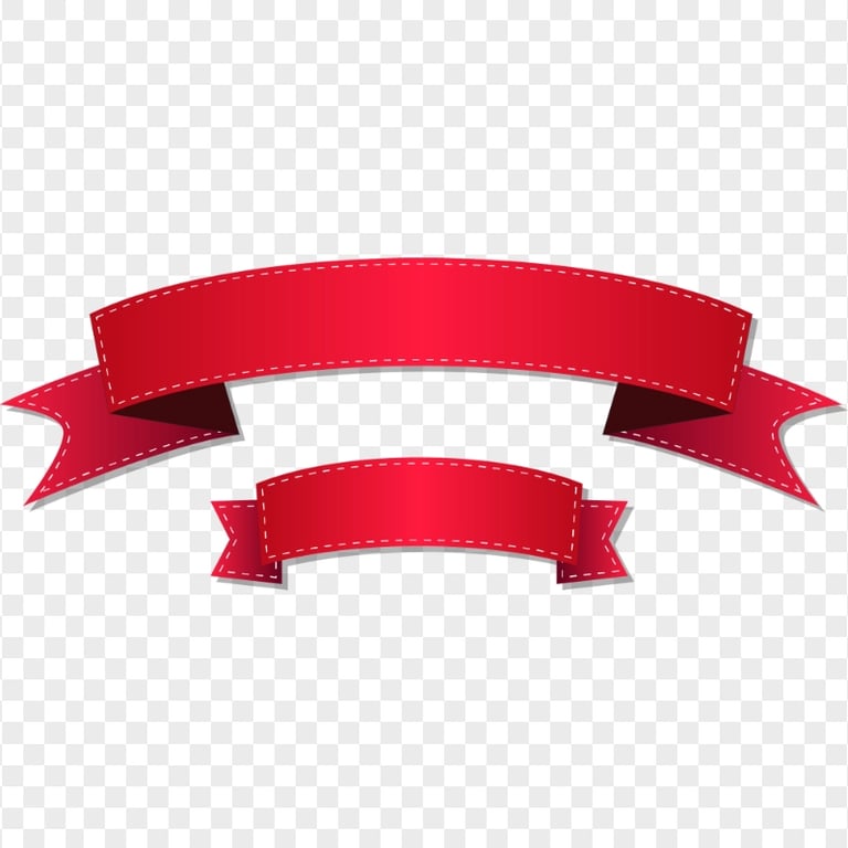 HD Two Red Ribbon Banners Illustration PNG | Citypng
