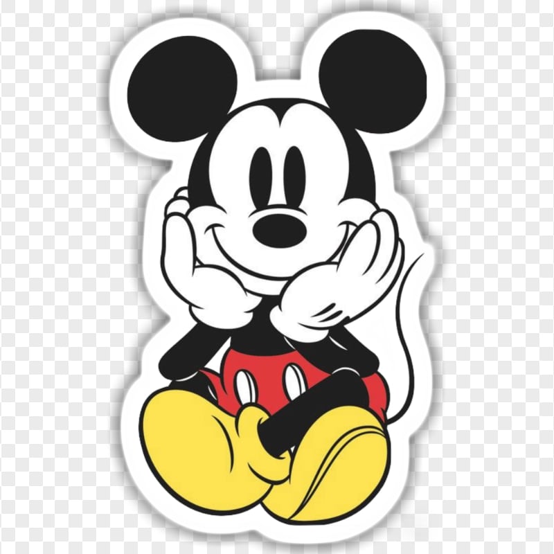 Sitting Mickey Mouse Stickers PNG | Citypng