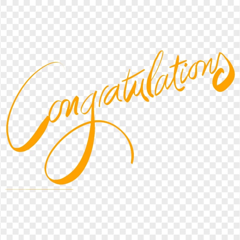 PNG Congratulations Orange Text Word Calligraphy | Citypng