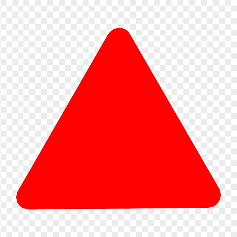 HD Red Rounded Triangle Shape PNG | Citypng