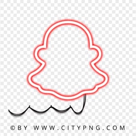 HD Red Snapchat Neon Logo PNG | Citypng