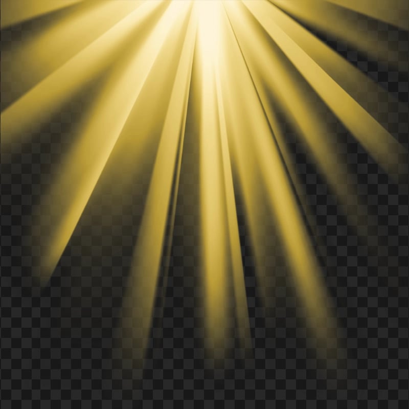 HD Yellow Sun Rays Light Effect PNG | Citypng