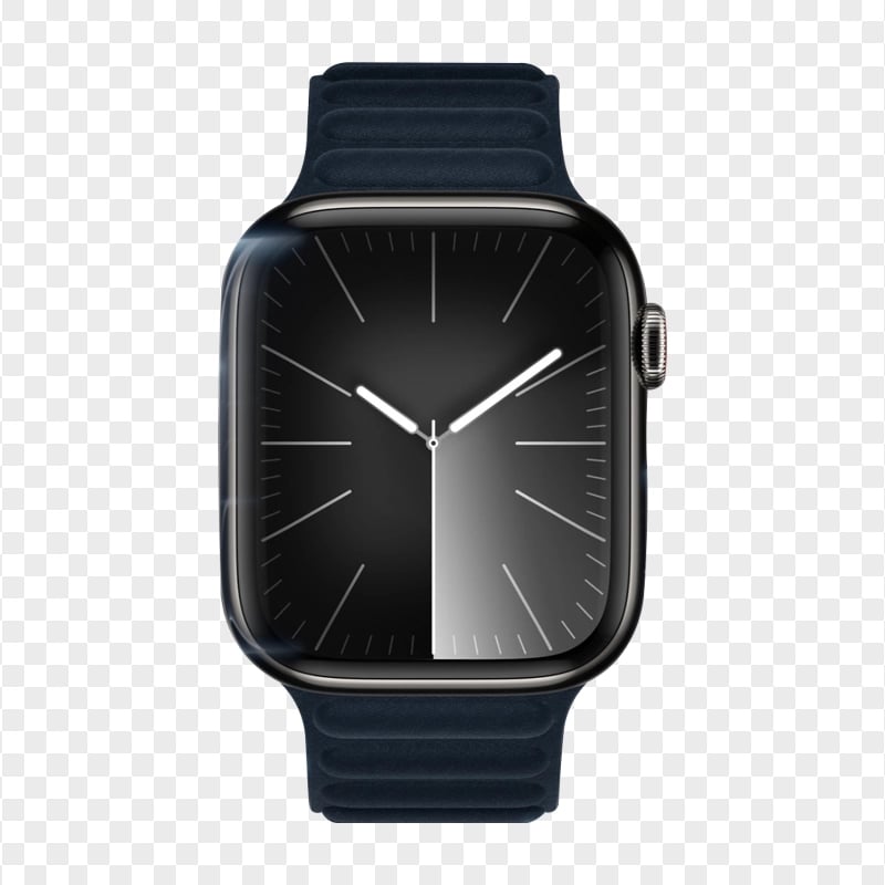 Apple Watch Series 9 Stainless Steel Graphite Front View | Citypng