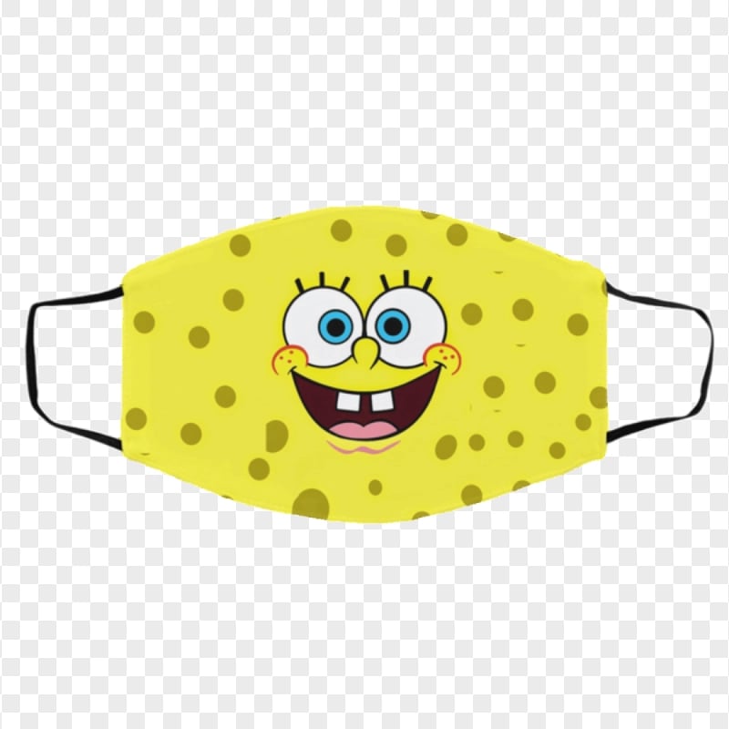 HD Cartoon Spongebob Face Mask Happy Character PNG | Citypng
