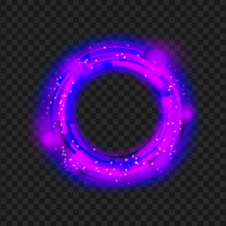 Digital Lighting Luminous Yellow Ring Circle Effect PNG | Citypng