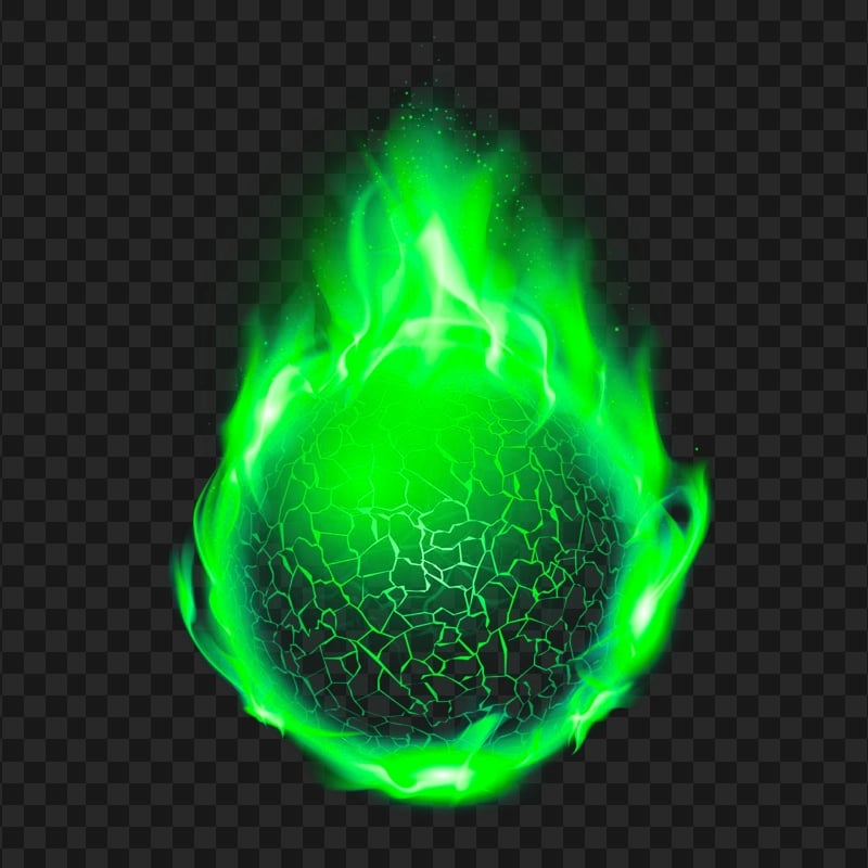 Green Fireball Effect PNG Image | Citypng