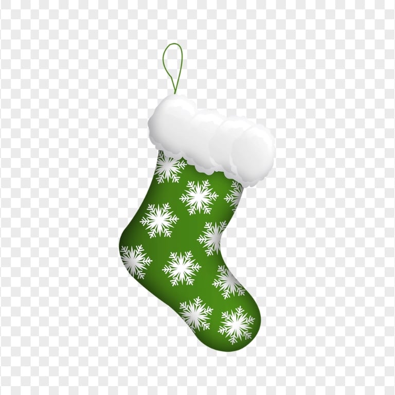 Green Winter Christmas Santa Socks Vector Cartoon PNG | Citypng