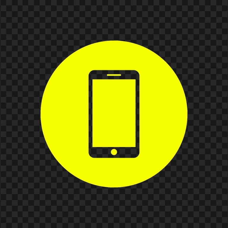 HD Yellow Round Circle Modern Smartphone Icon Transparent PNG | Citypng