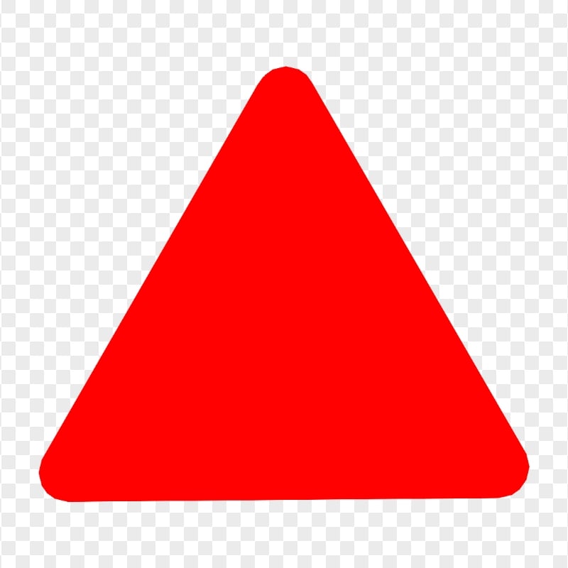 HD Red Rounded Triangle Shape PNG | Citypng