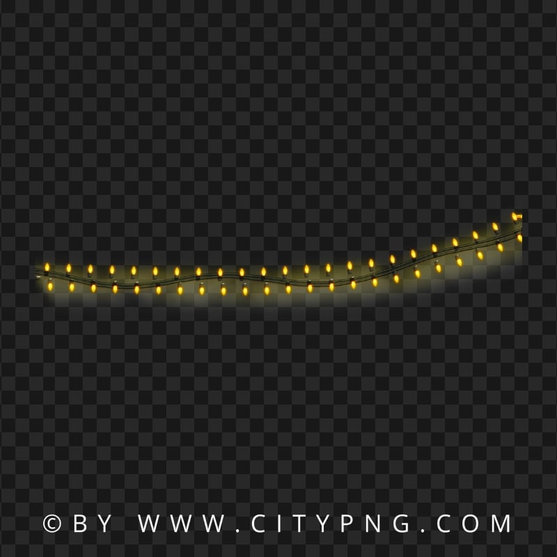 String Of Yellow Glowing Light Bulbs Transparent PNG | Citypng