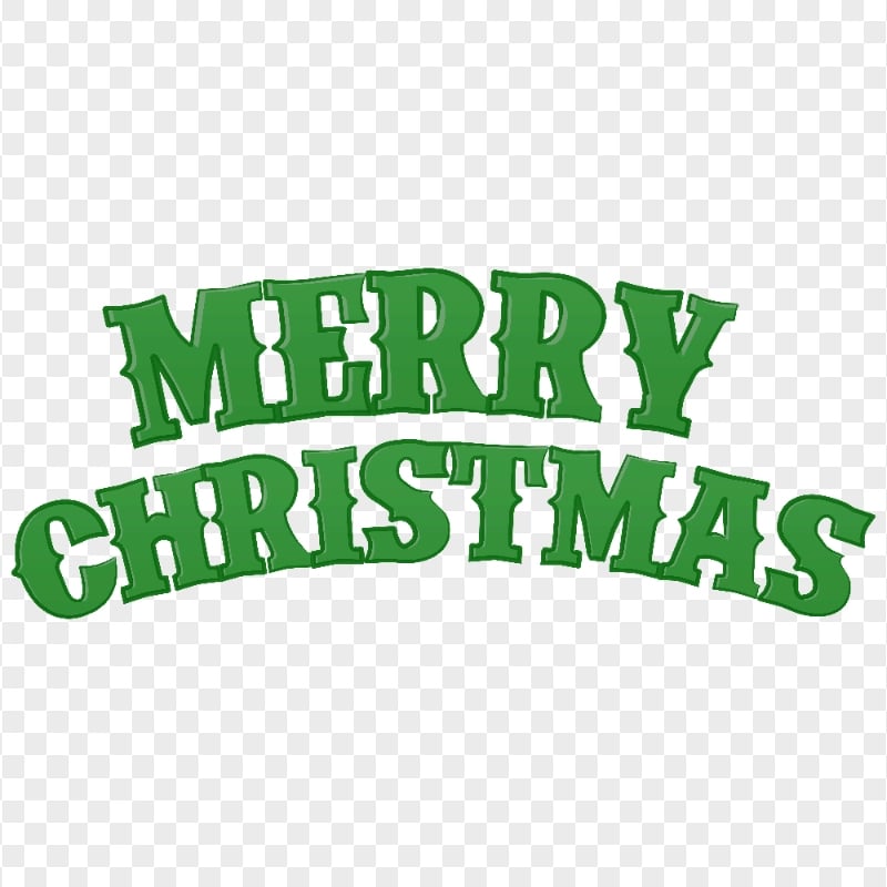 Merry Christmas Green Text Font FREE PNG | Citypng