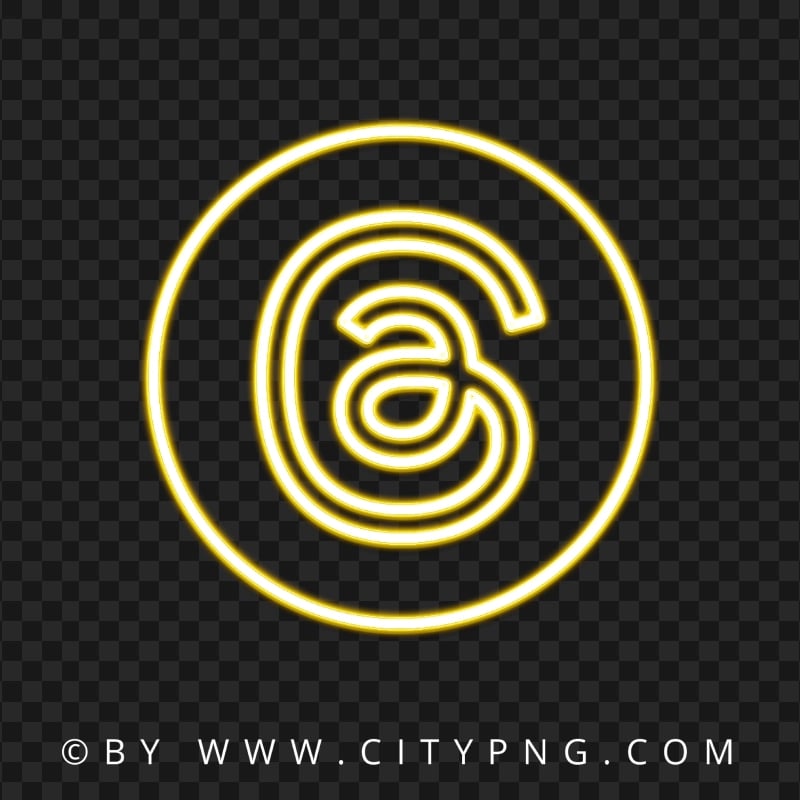 Threads Yellow Neon Social Media App Logo Icon PNG | Citypng