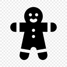 Outline Black Gingerbread Man Icon PNG | Citypng