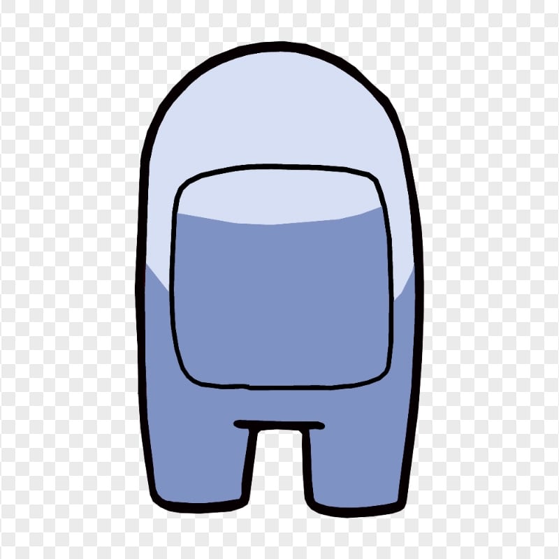 HD Among Us White Character Back View PNG | Citypng