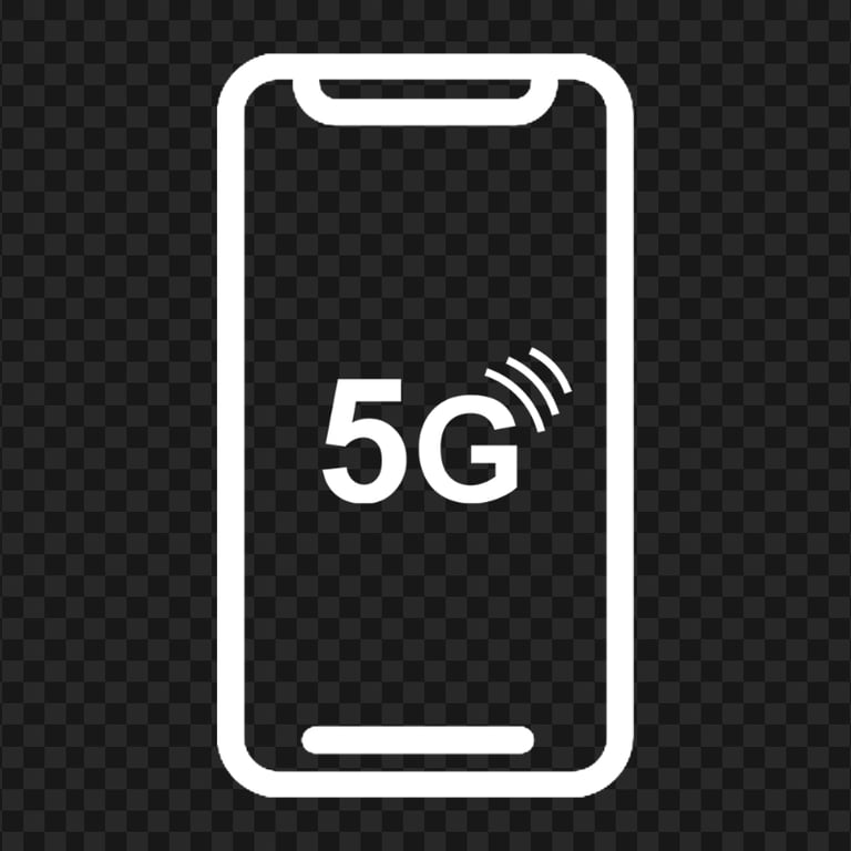5G Smartphone White Icon PNG | Citypng