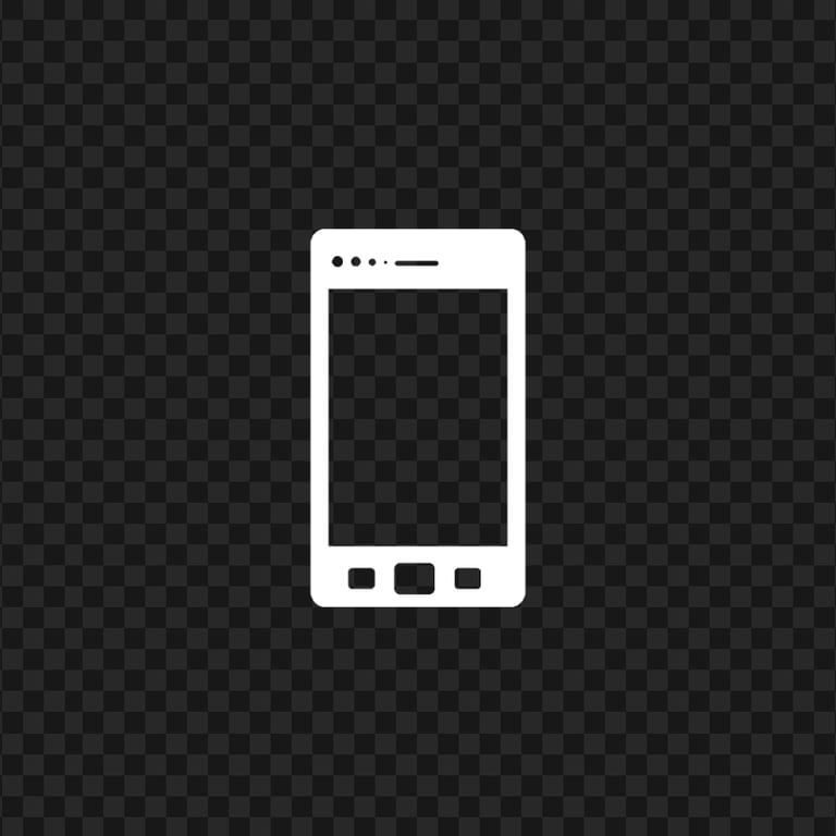 HD White Mobile Icon Transparent PNG | Citypng