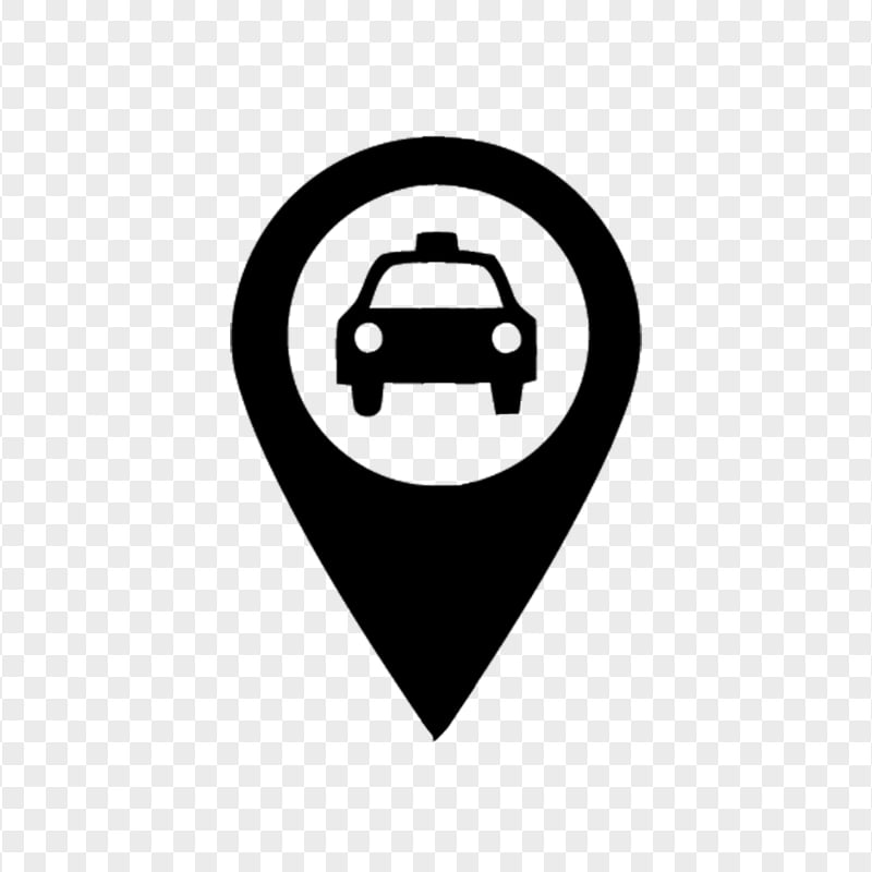 Taxi GPS Location Black Icon | Citypng