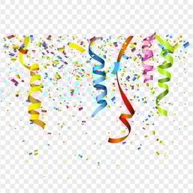 HD Confetti Party Paper Ribbon PNG | Citypng