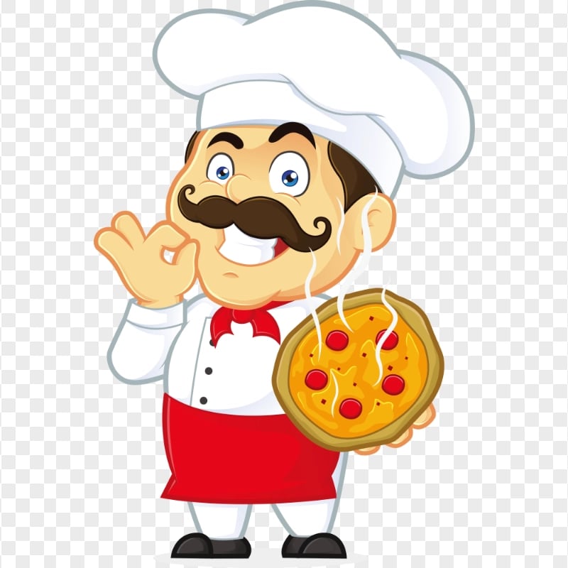 Cartoon Pizza Chef character HD Transparent Background | Citypng