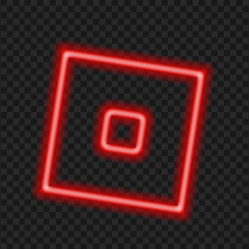 HD Neon Roblox Square Symbol Sign Icon Logo PNG | Citypng