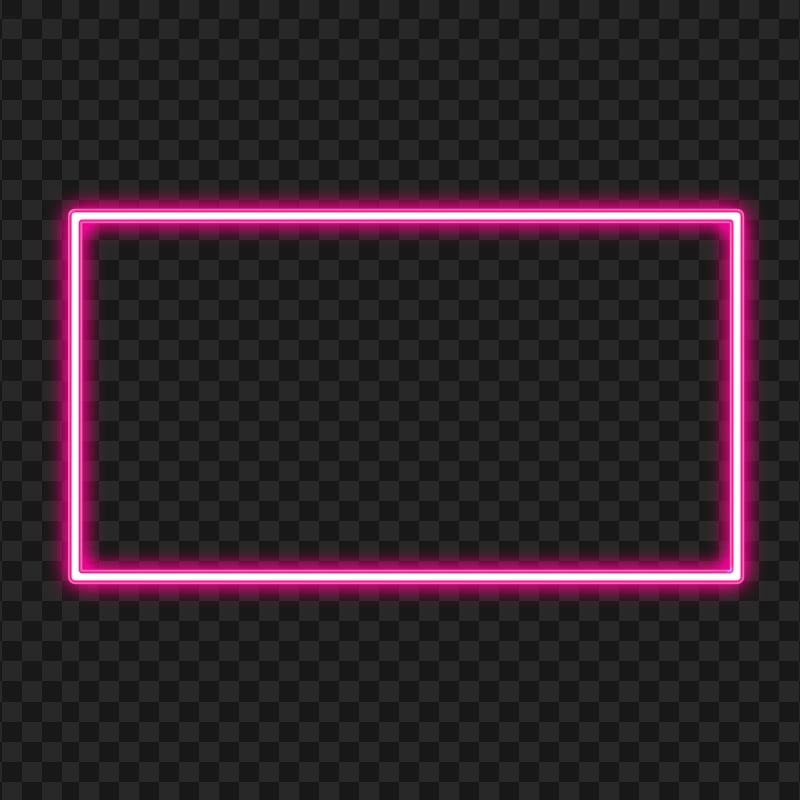 Transparent HD Pink Neon Frame | Citypng
