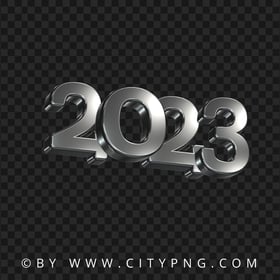 2023 Blue Glitter 3D New Year Text Logo HD PNG | Citypng