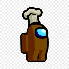 HD Red Among Us Character With Chef Hat On Head PNG | Citypng